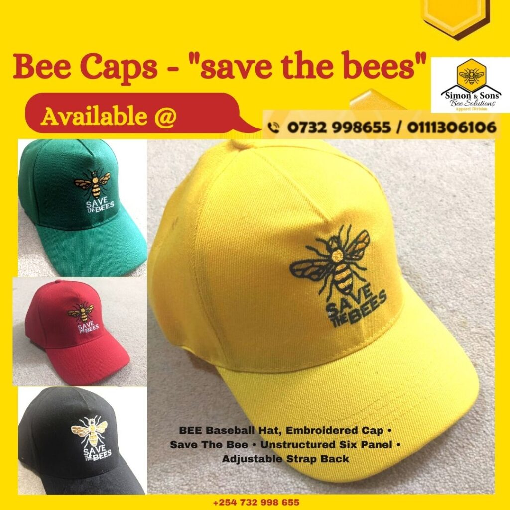 BEE Happy Embroidered Caps (Save The Bees) - Honeypot